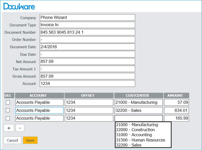 Dividing Up Incoming A/P Invoices into Multiple Accounts: The GL Coding Dialog